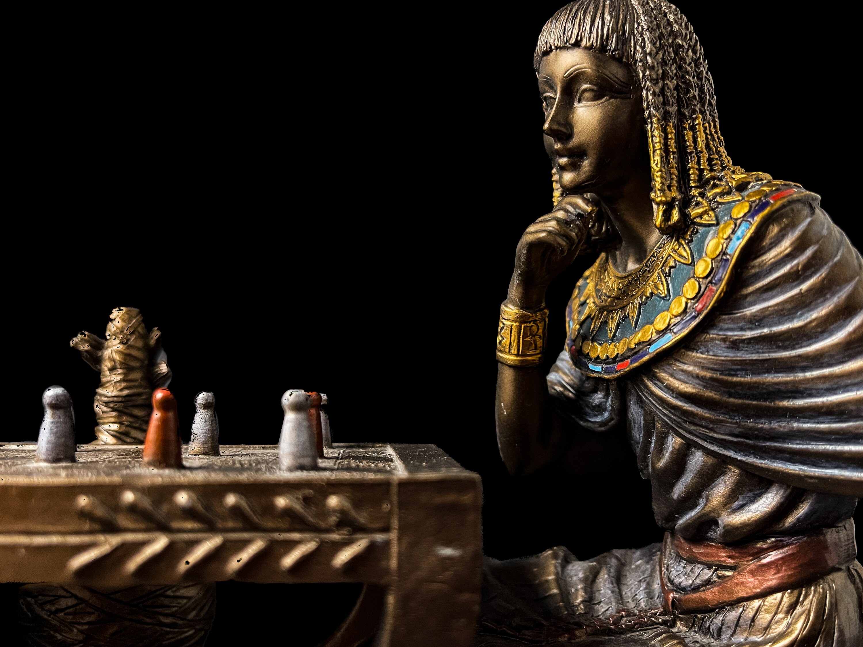 Senet Board Game in Ancient Egypt, Scene of Ancient Egyptian Pharaohs ...