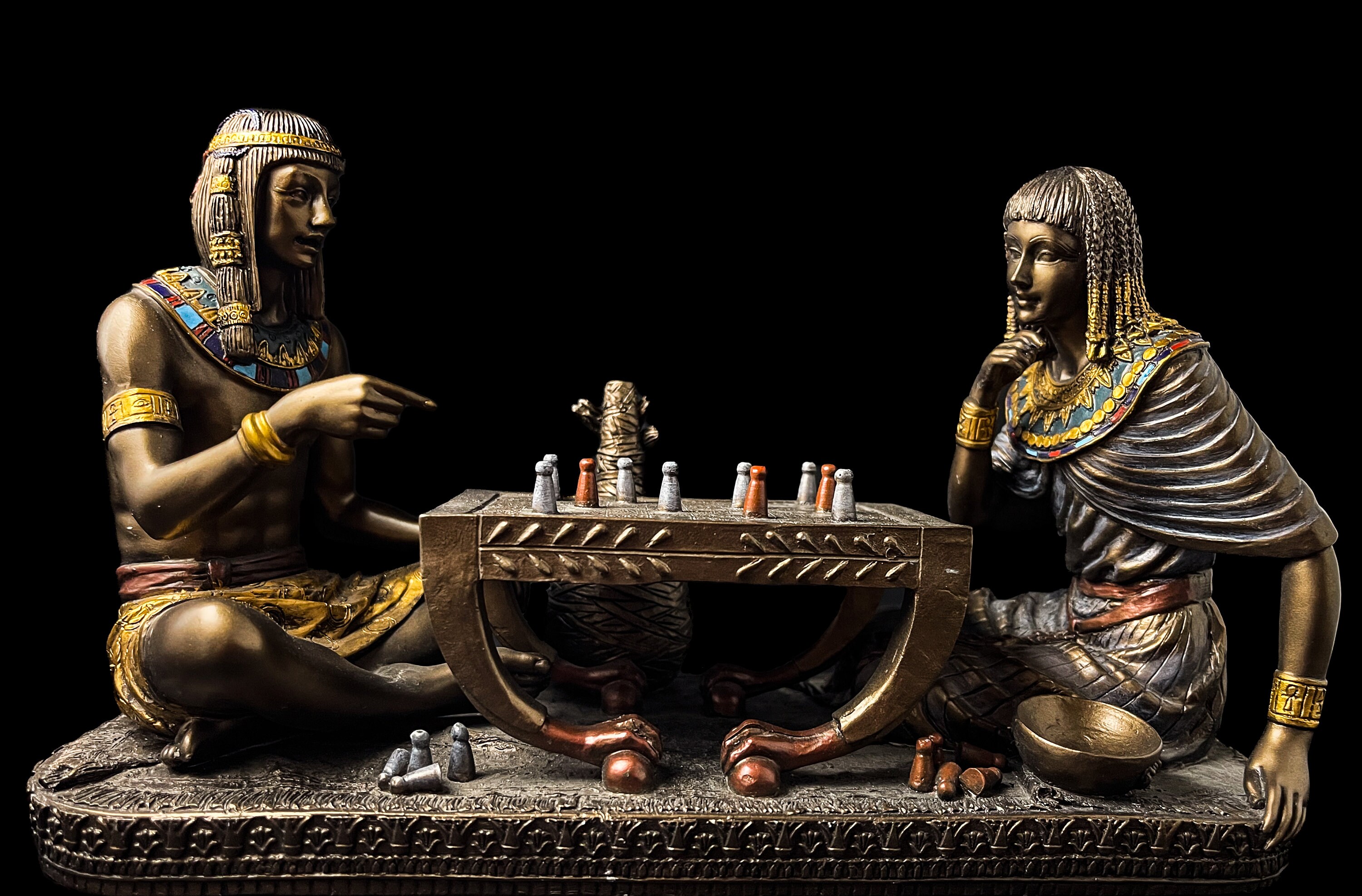 Senet Board Game in Ancient Egypt, Scene of Ancient Egyptian Pharaohs ...