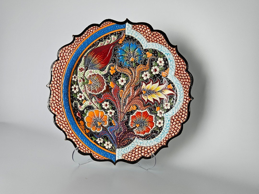 Turkish Wall Plate, Colourful Wall Decor, Decorative Plate for Hanging ...