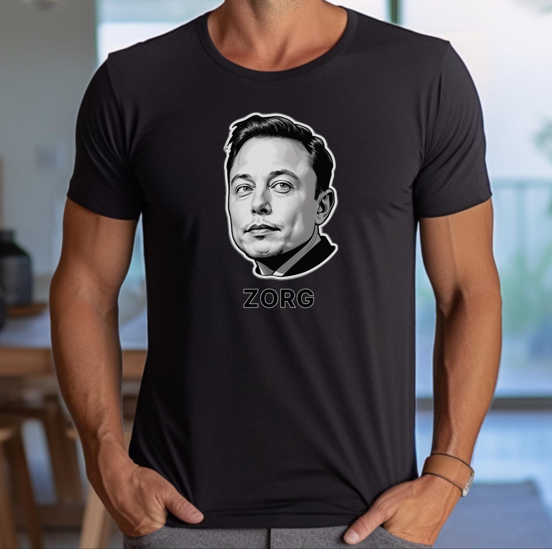 Elon Musk is Zorg Graphic Tee Sci-fi Pop Culture Gift Dark Musk Unisex ...