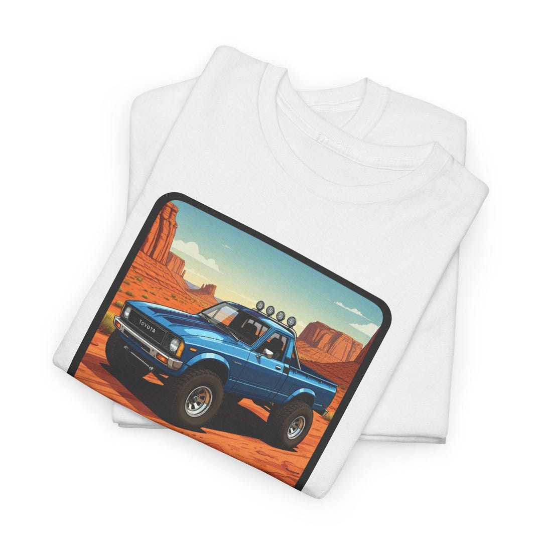 Vintage Toyota 4x4 Pickup Tshirt - Hilux off Roading Cartoon Tee ...