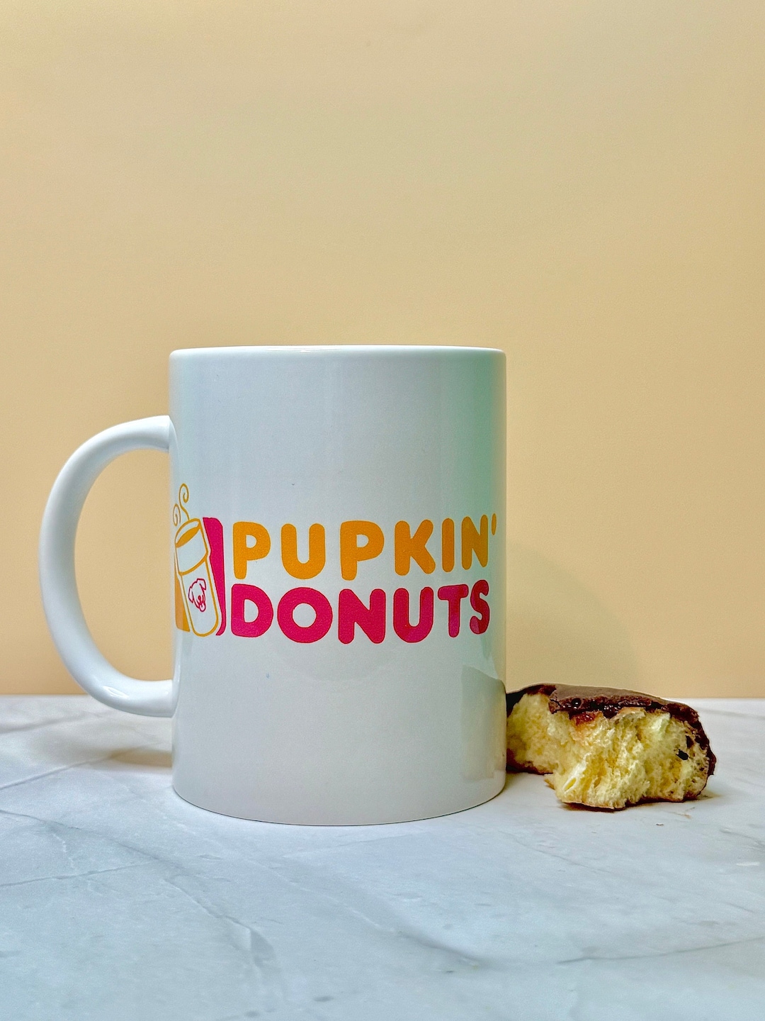 Pupkin Donuts Coffee Mug - Dunkin Dog Lover Gift - 15oz Coffee Cup - Etsy
