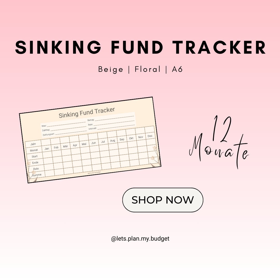 DOWNLOAD Sinking Fund Tracker in Beige Floral Suitable for - Etsy