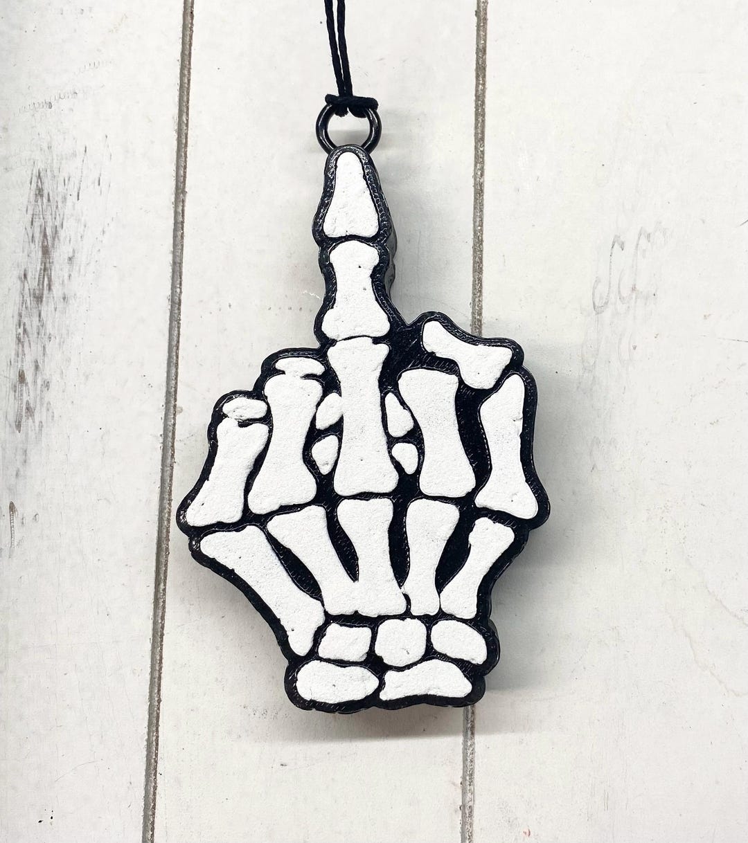 Skeleton Freshie Middle Finger Car Freshie Skeleton Car Air Freshener ...