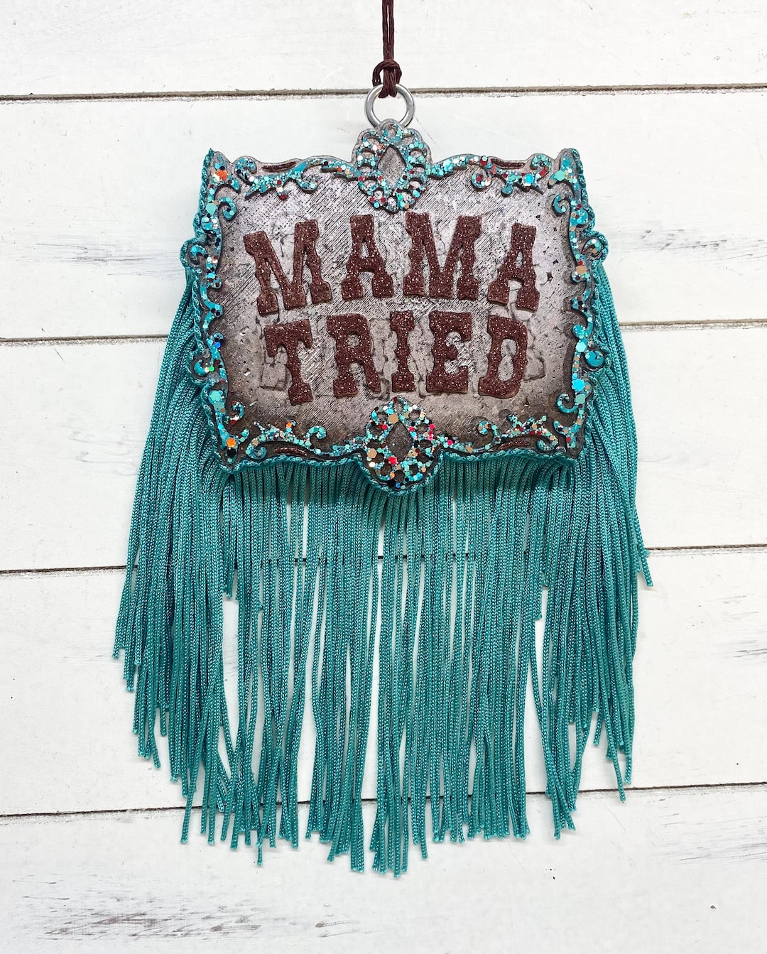 Mama Tried Car Freshie Turquoise Fringe Truck Decor Gift for Driver ...