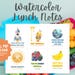 Printable Watercolor Lunch Box Notes | Brighten Your Child's Day ...