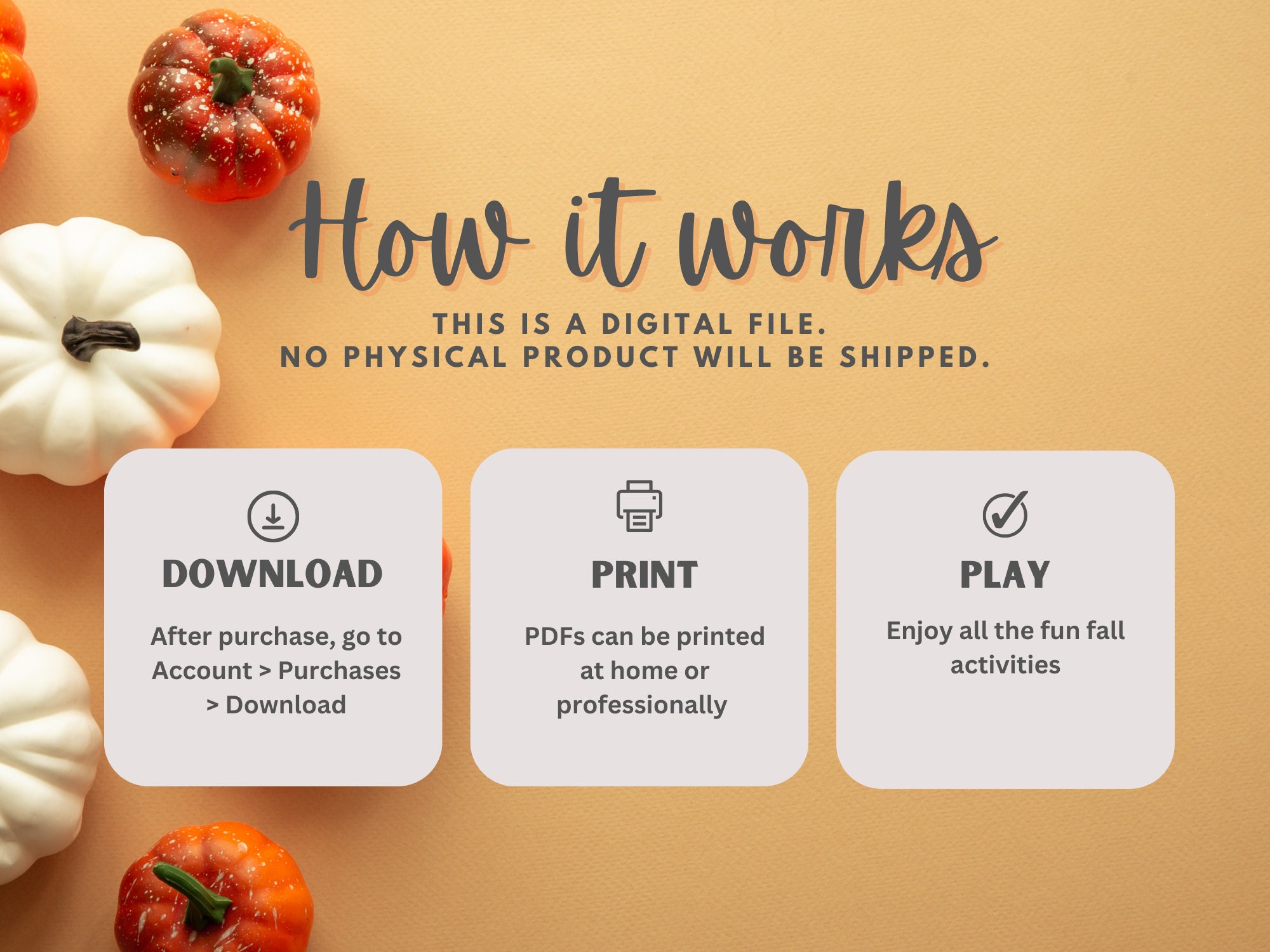 FALL Children's Activity Printable Bundle | Flashcards | Matching Game ...