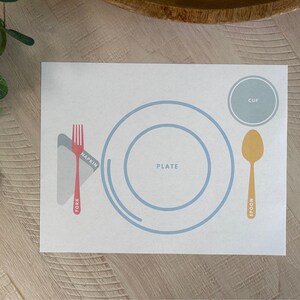 Montessori Inspired Children's Table Setting Placemat Digital PDF ...