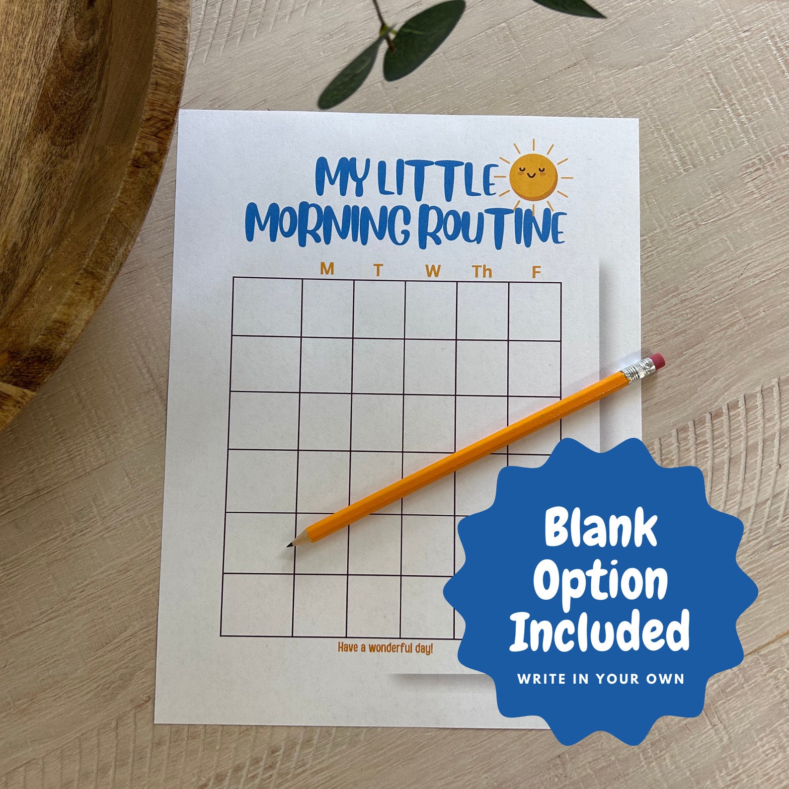 Simple Children's Morning Routine Checklist Printable - Make School ...