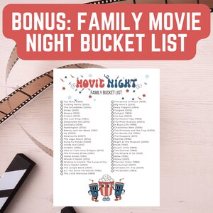 Family Movie Night Printable | Movie Party Decorations | Retro Drive in ...