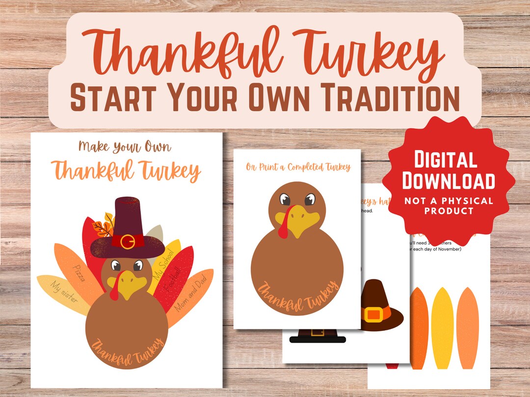 Thankful Turkey Printable - Thanksgiving Activity for Kids - Teach ...