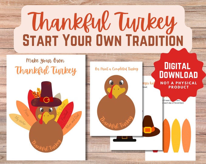 Thankful Turkey Kit - Etsy