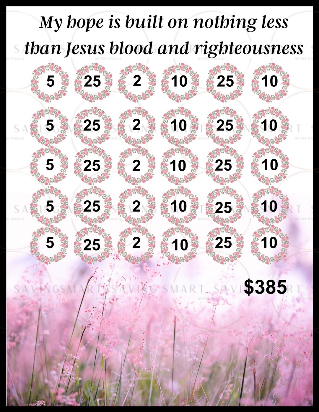 My Hope Savings Challenge - Etsy