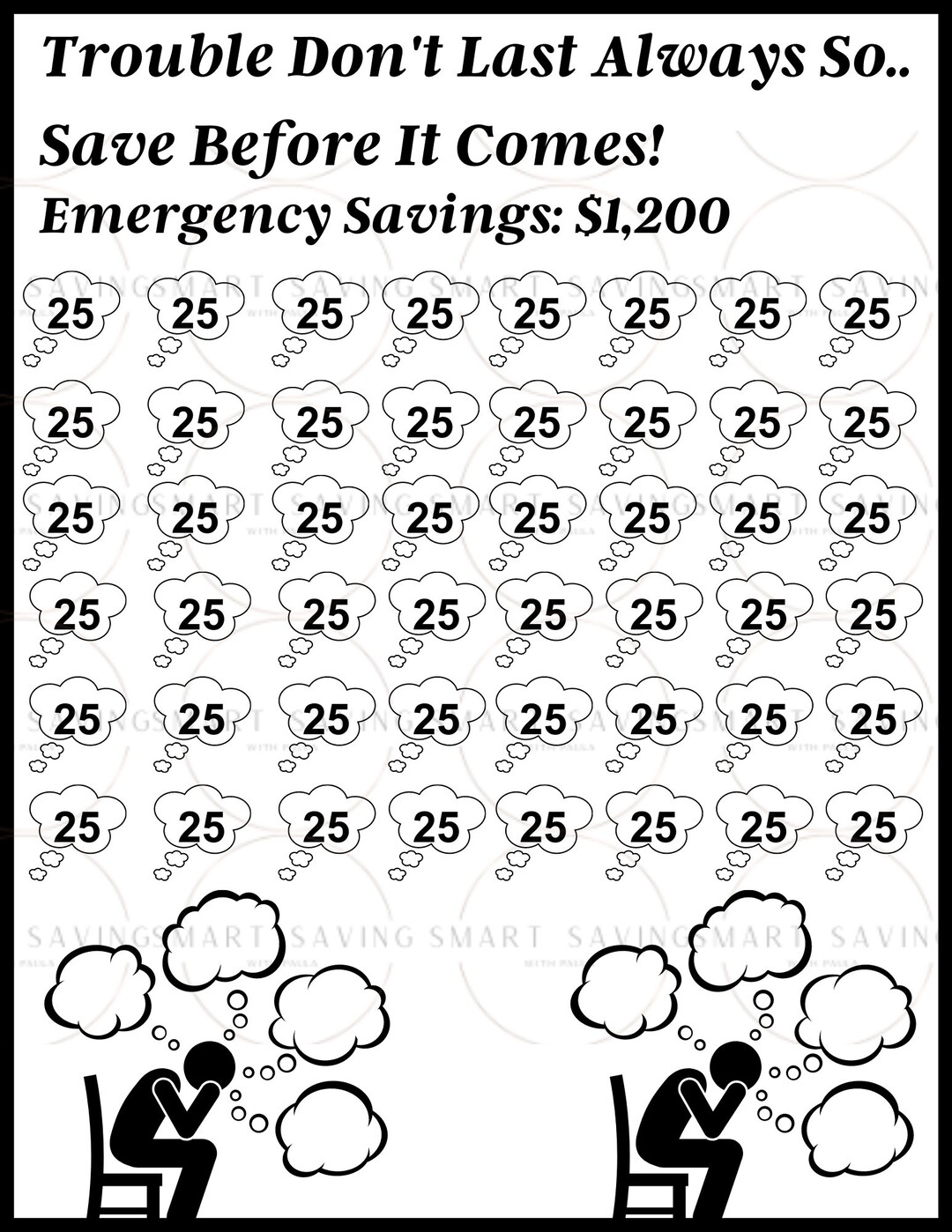 Trouble Don't Last Savings Challenge - Etsy
