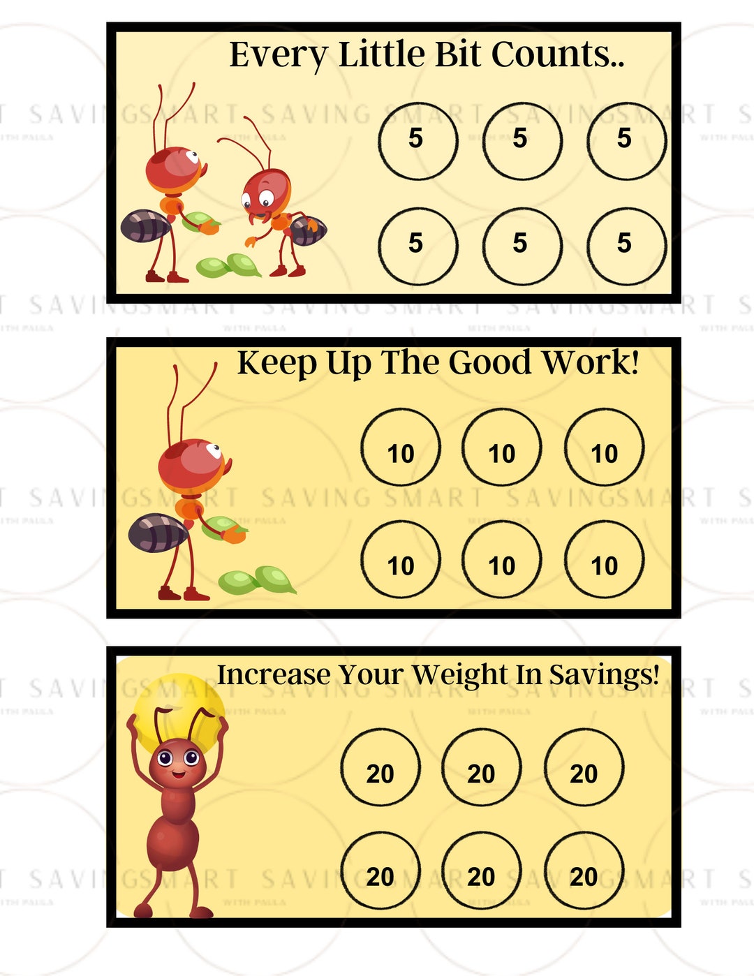 Saving Like A Ant Challenge - Etsy