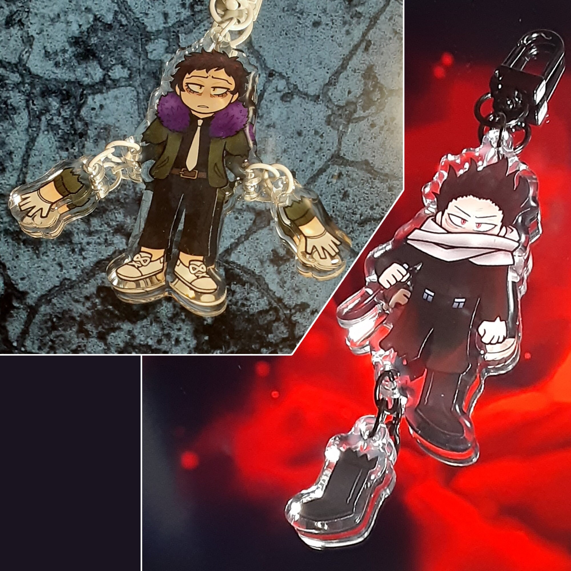 Hero and Villain Linked Limbs Acrylic Keychain Charm - Etsy