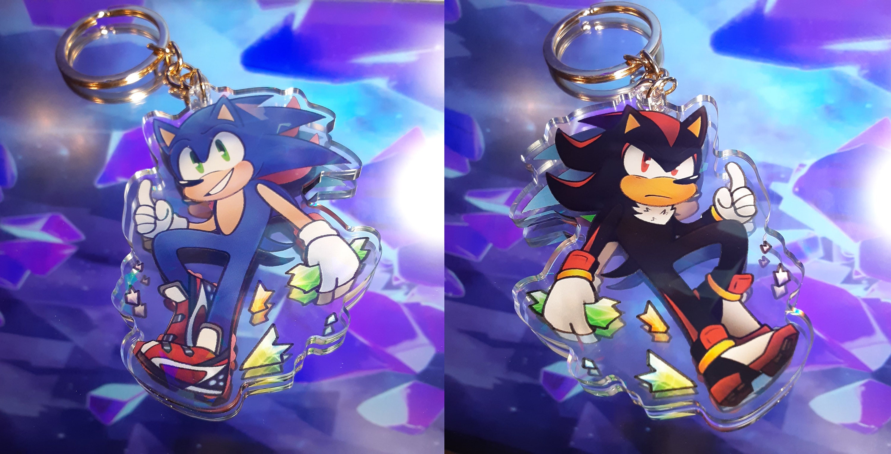 Sonic Prime Holographic Double-sided Acrylic Charms Keychains - Etsy
