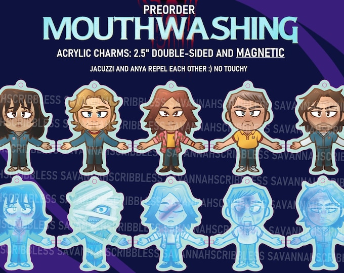Mouthwashing Magnetic Acrylic Charm Keychain | Curly Anya Daisuke ...