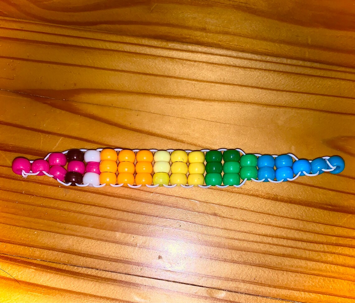 LGBT Rainbow Pride Kandi Worm on A String - Etsy