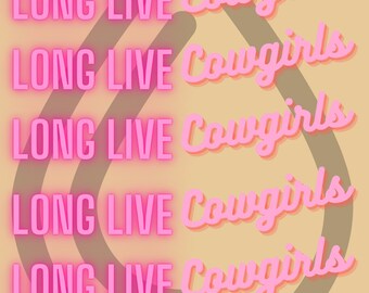 Long Live Cowgirls Wavy Svg Png Digital Download for Printing - Etsy