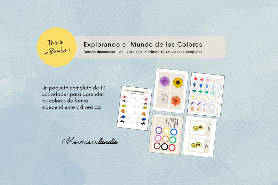 Exploring the Colors Printable Bundle | Montessori Learning Worksheets ...