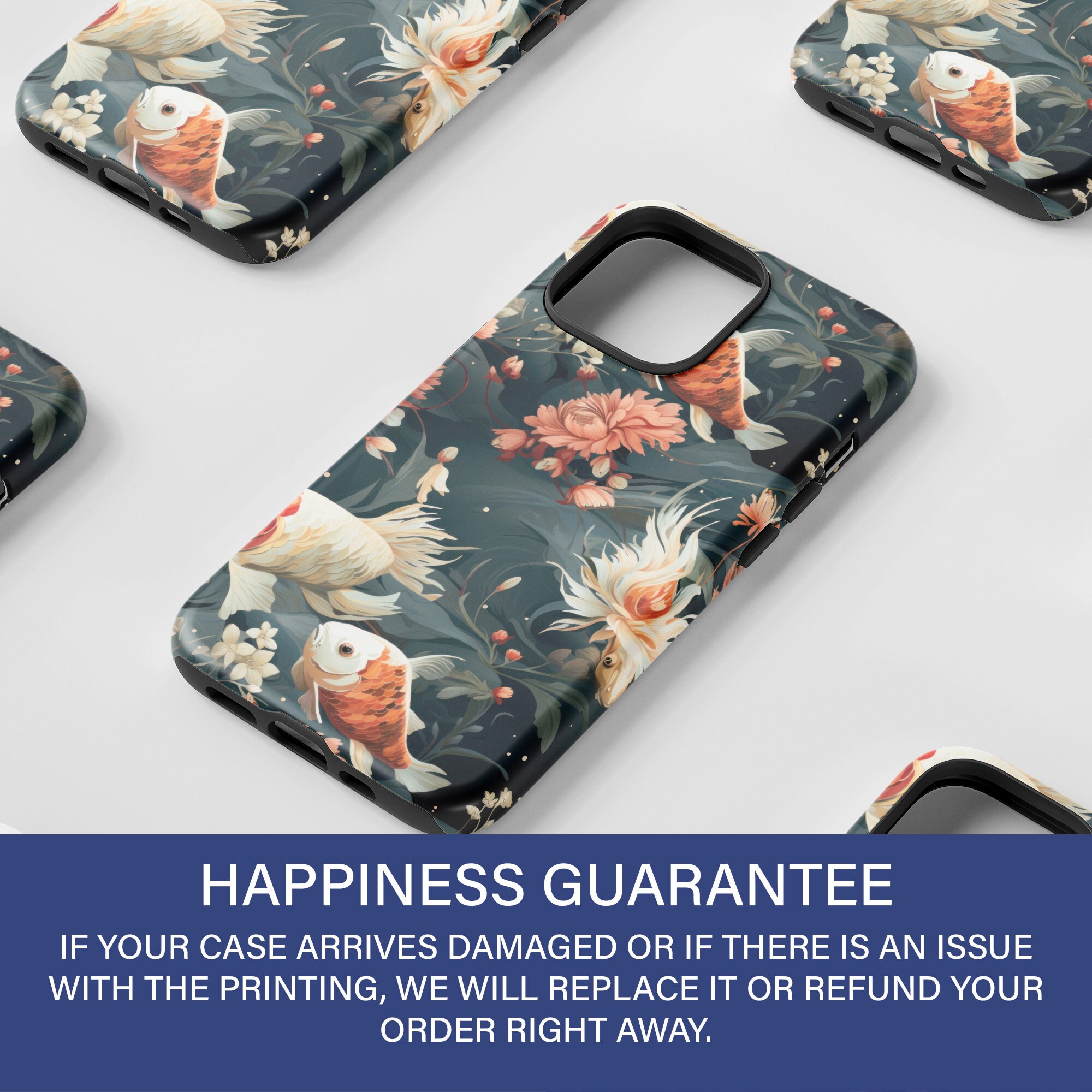 Koi Fish Phone Case Japanese Art Phone Case Japanese Koi - Etsy