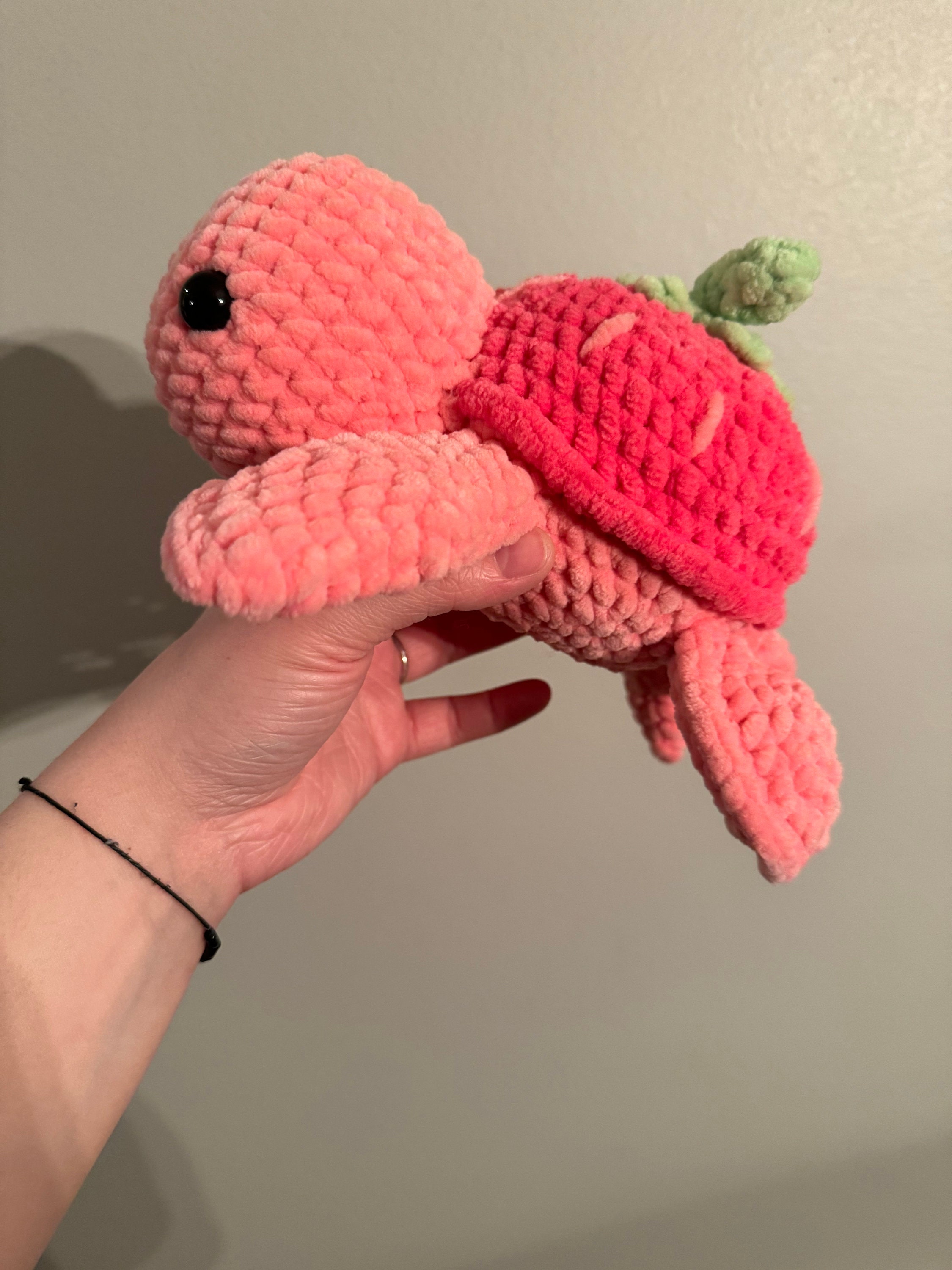 Crochet Strawberry Turtle - Etsy