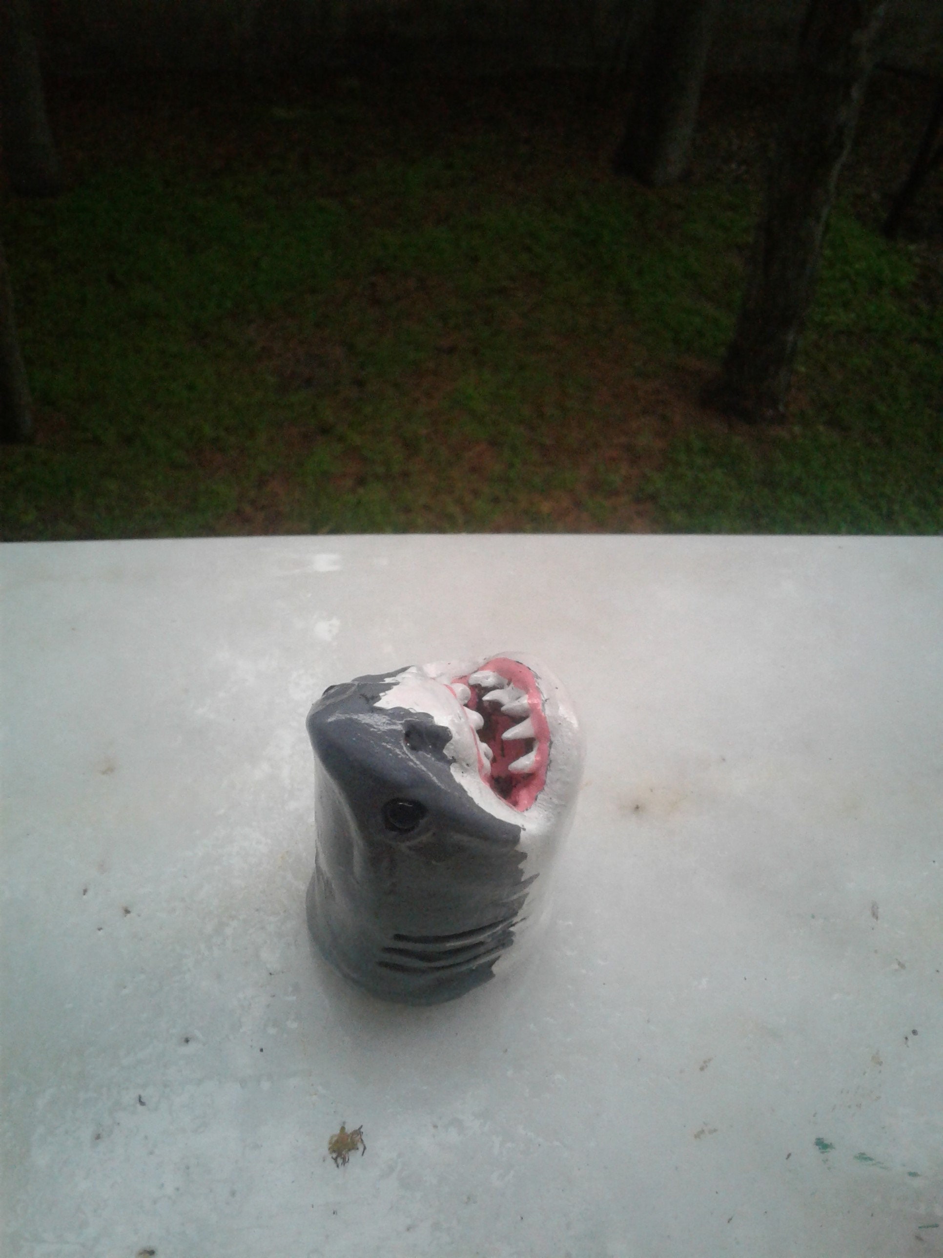 Shark Head Sculpture - Clay Predator Figurine - Sea Lover Gift - Ocean ...