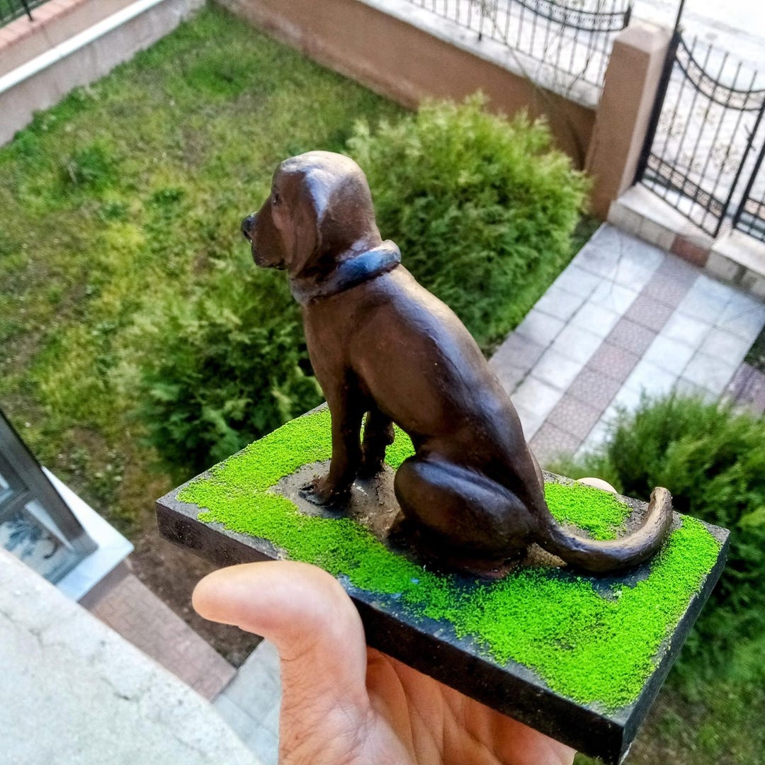 Handmade Dog Statue, Pet Figurine, Cute Puppy Sculpture, Gift for Dog ...