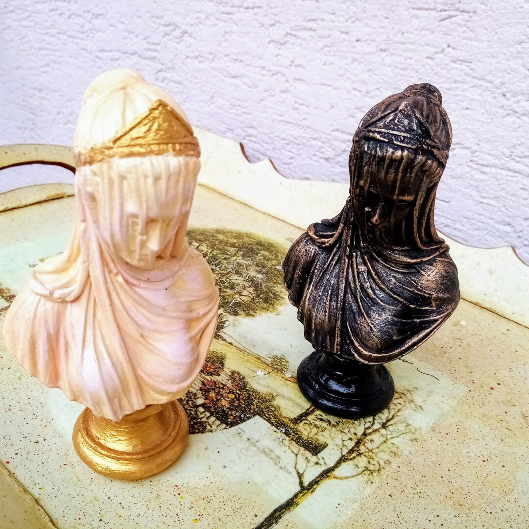 Veiled Lady Bust , Greek Sculpture , Drapery Veiled Woman Art , Die ...