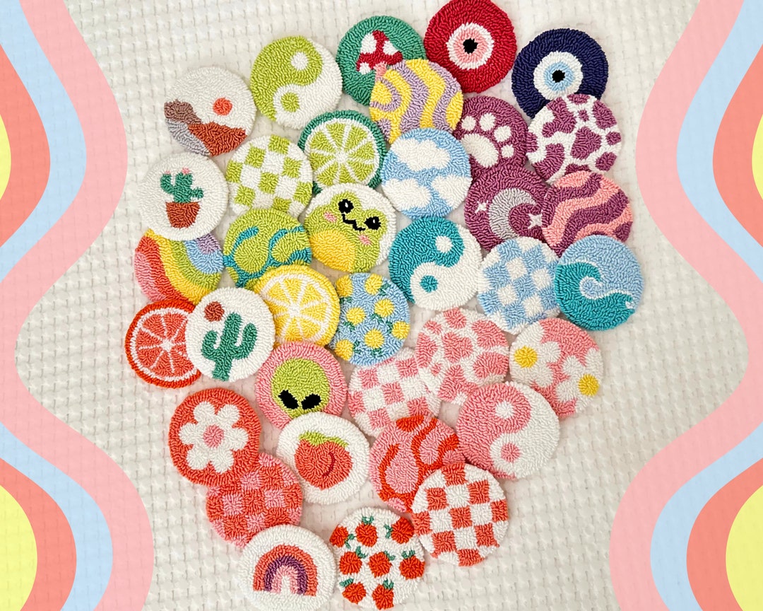 Punch Needle Car Coasters Punch Needle Coaster Cute Coaster Car Cup ...