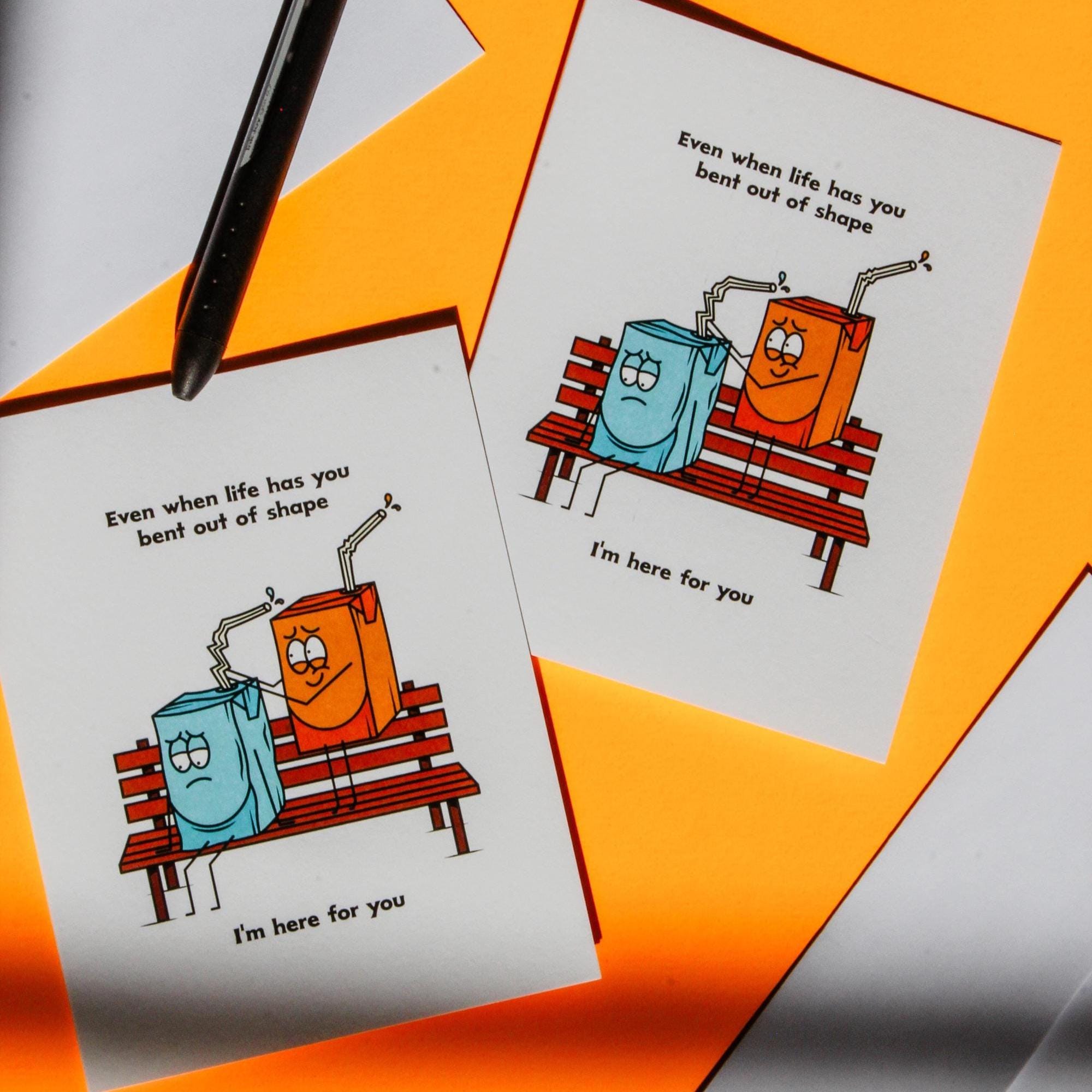 Bent Out of Shape Juice Box Greeting Card - Etsy