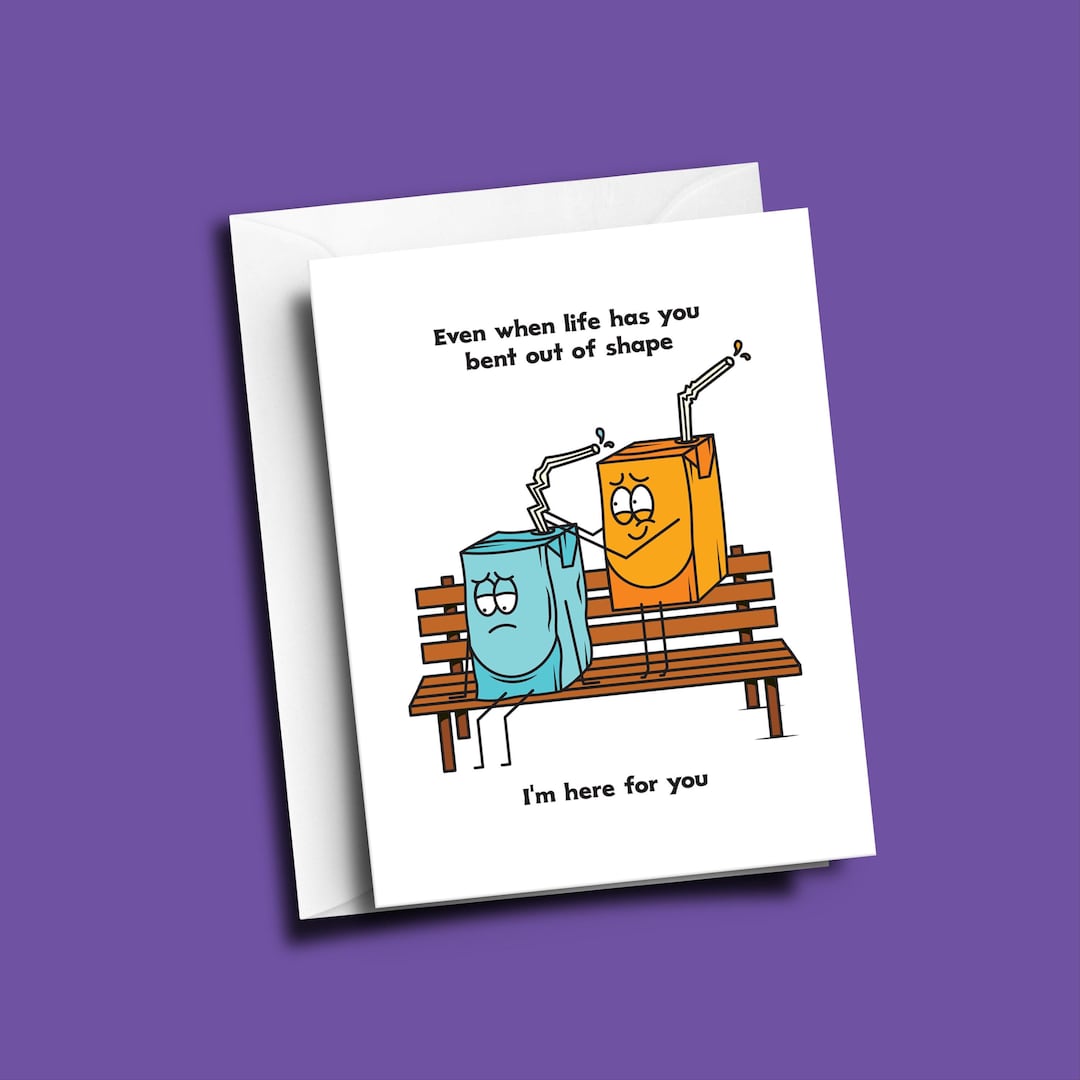 Bent Out of Shape Juice Box Greeting Card - Etsy