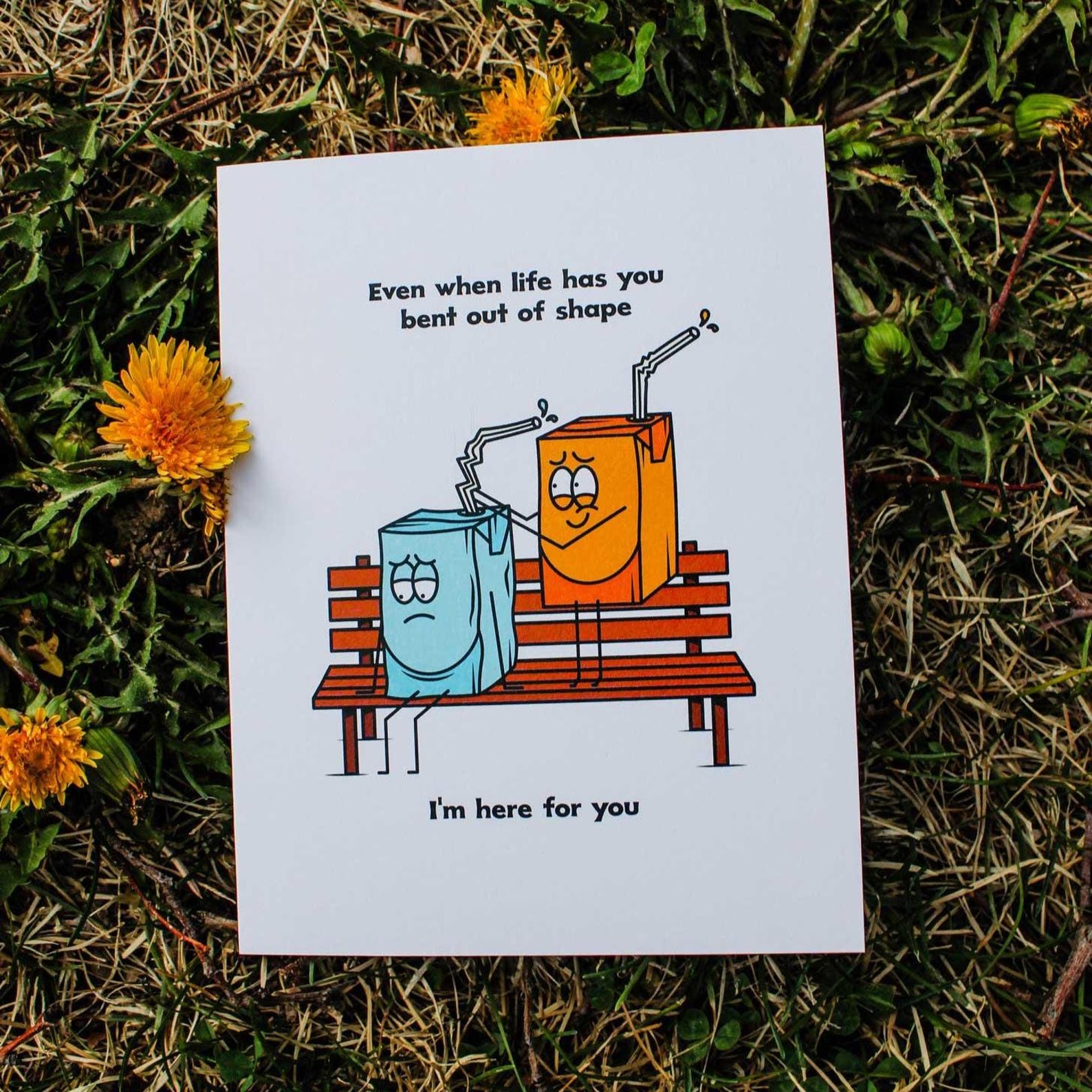 Bent Out of Shape Juice Box Greeting Card - Etsy