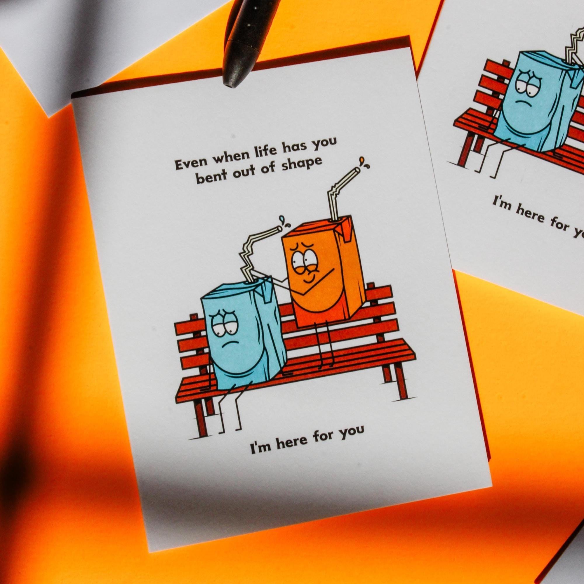 Bent Out of Shape Juice Box Greeting Card - Etsy