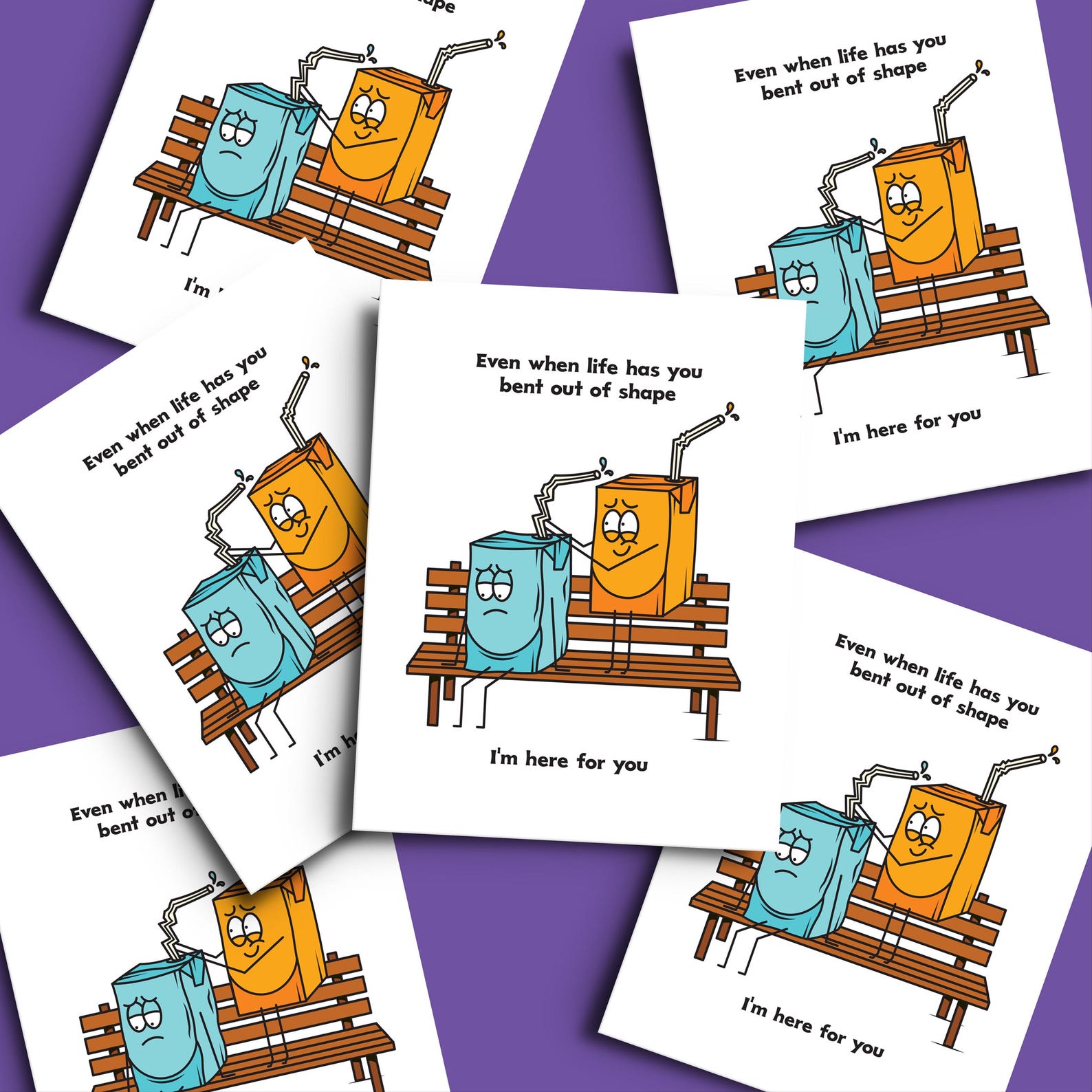 Bent Out of Shape Juice Box Greeting Card - Etsy