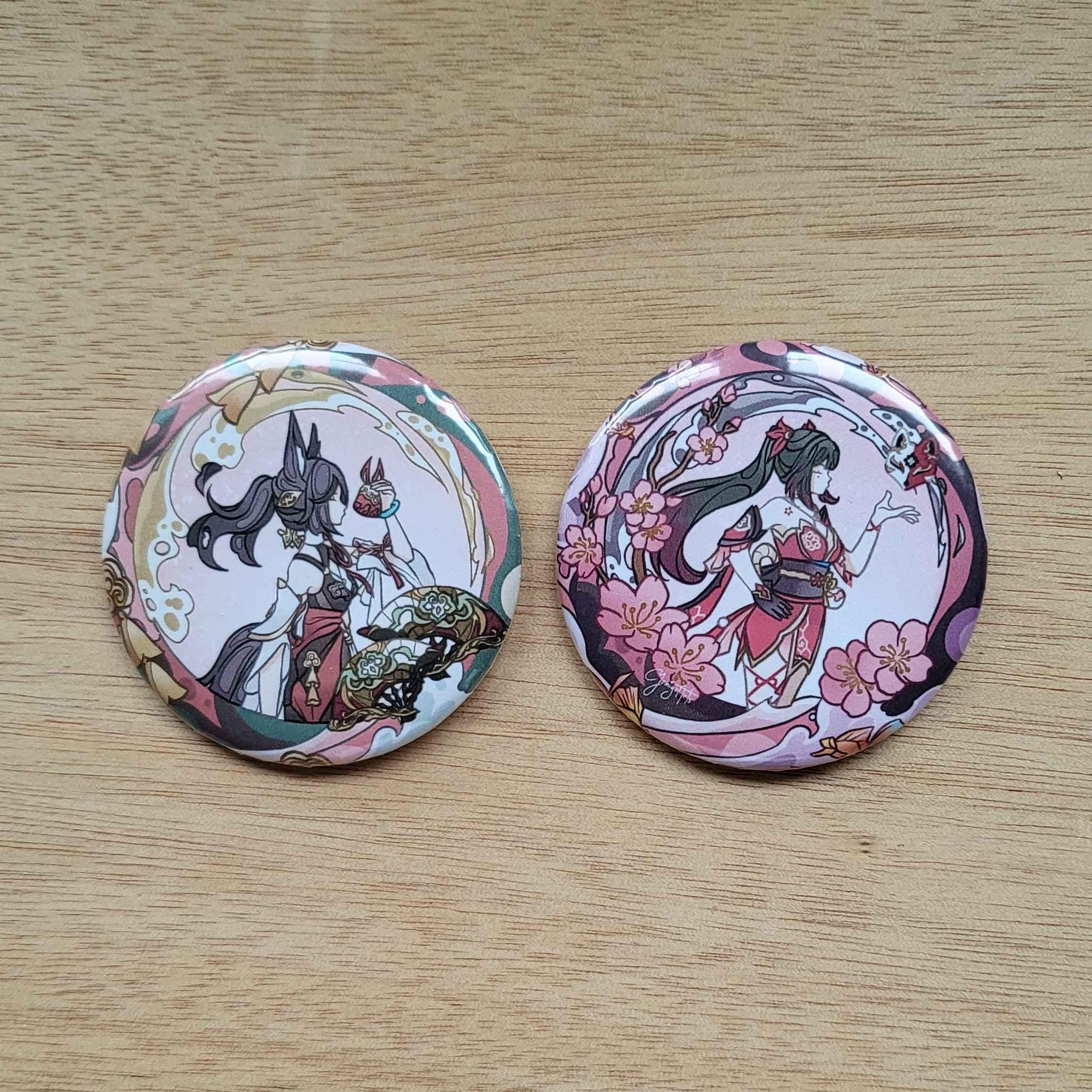 Honkai Rail Button Pins | Fan Made Button Pin Odyssey Style | Anime ...