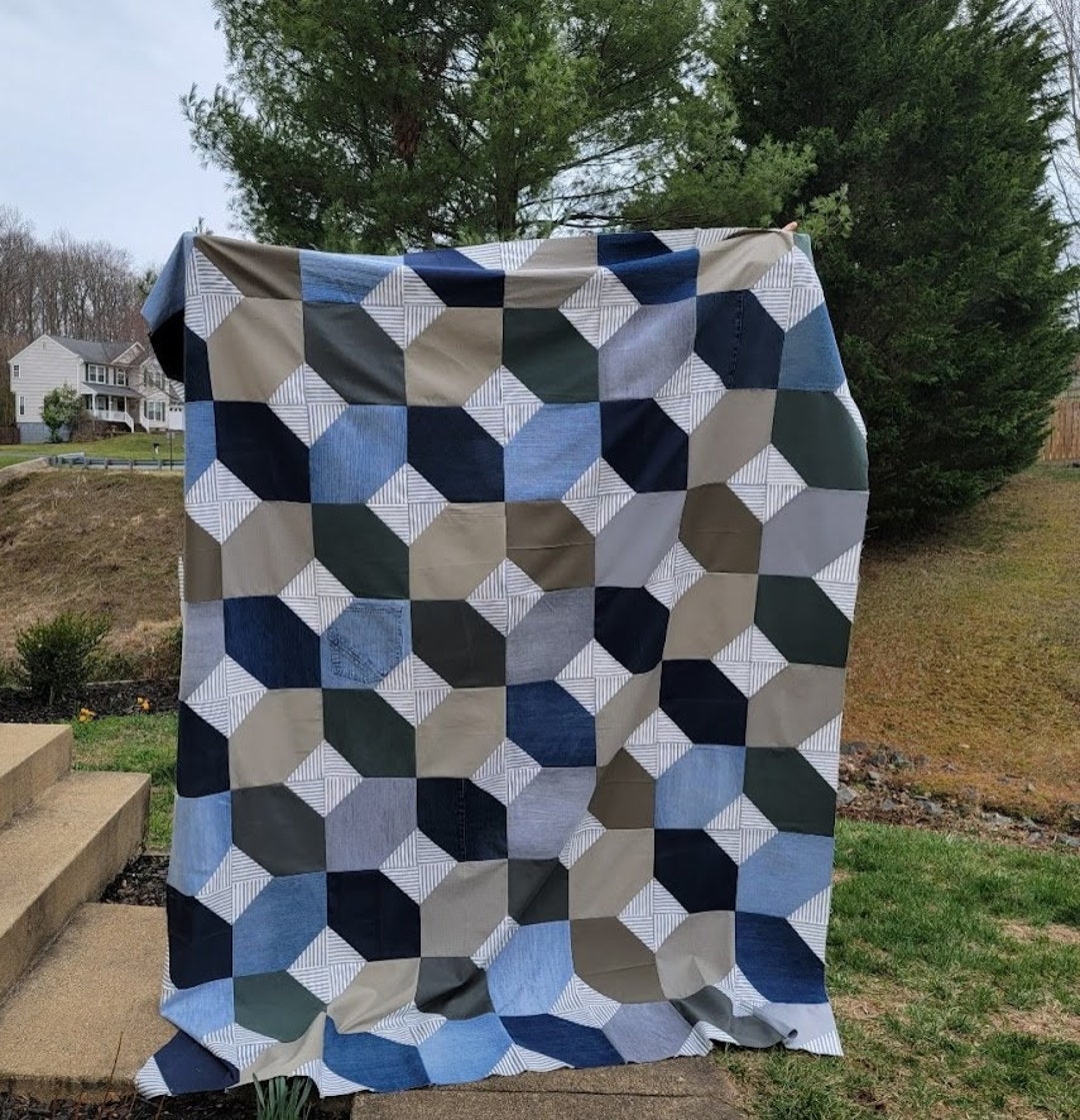 Custom Memory Quilt Made From Your Loved Ones Clothing - Etsy