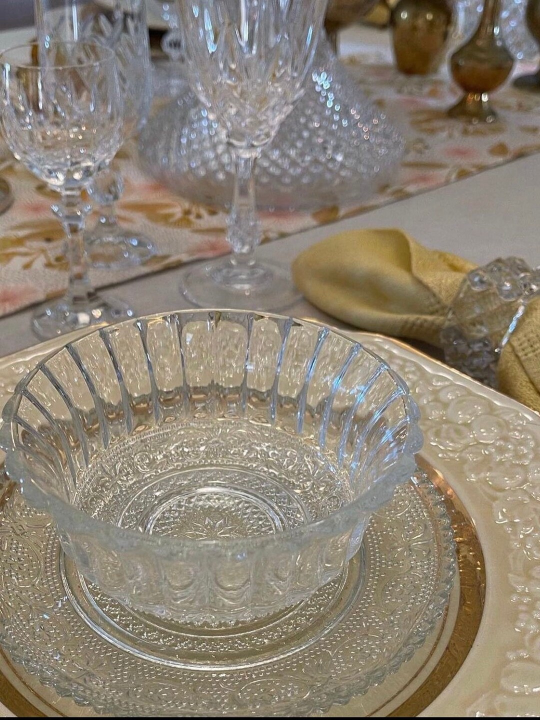 Indiana Tiara Glass Set of 6 Bowls & 6 Plates C1960 - Etsy