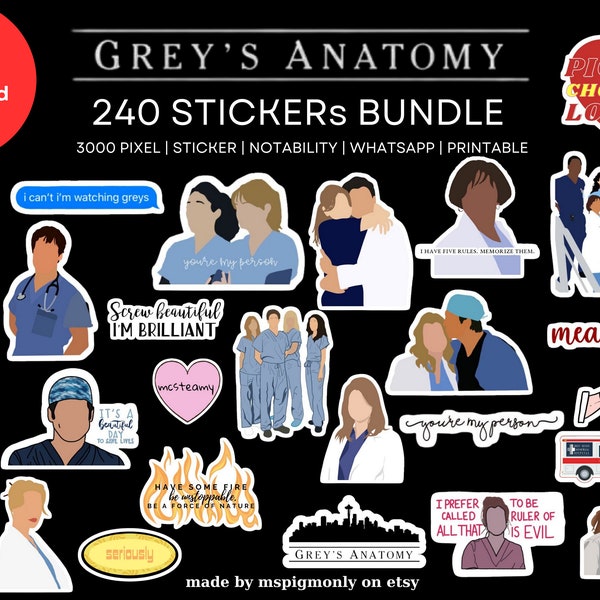 Greys Anatomy Stickers - Etsy