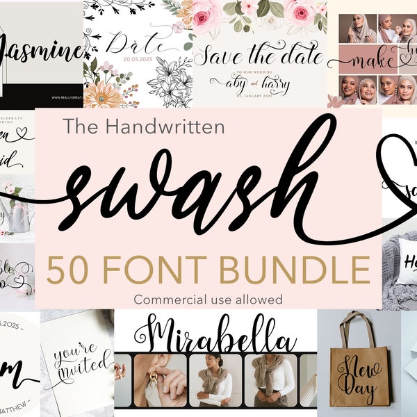 Swoosh Font - Etsy
