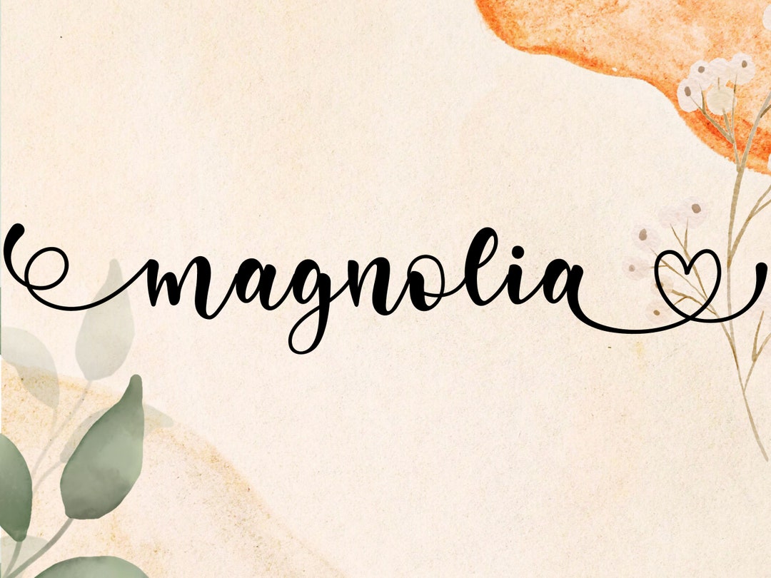 Font With Swoosh Heart, Script Font, Calligraphy Font, Handwritten Font ...