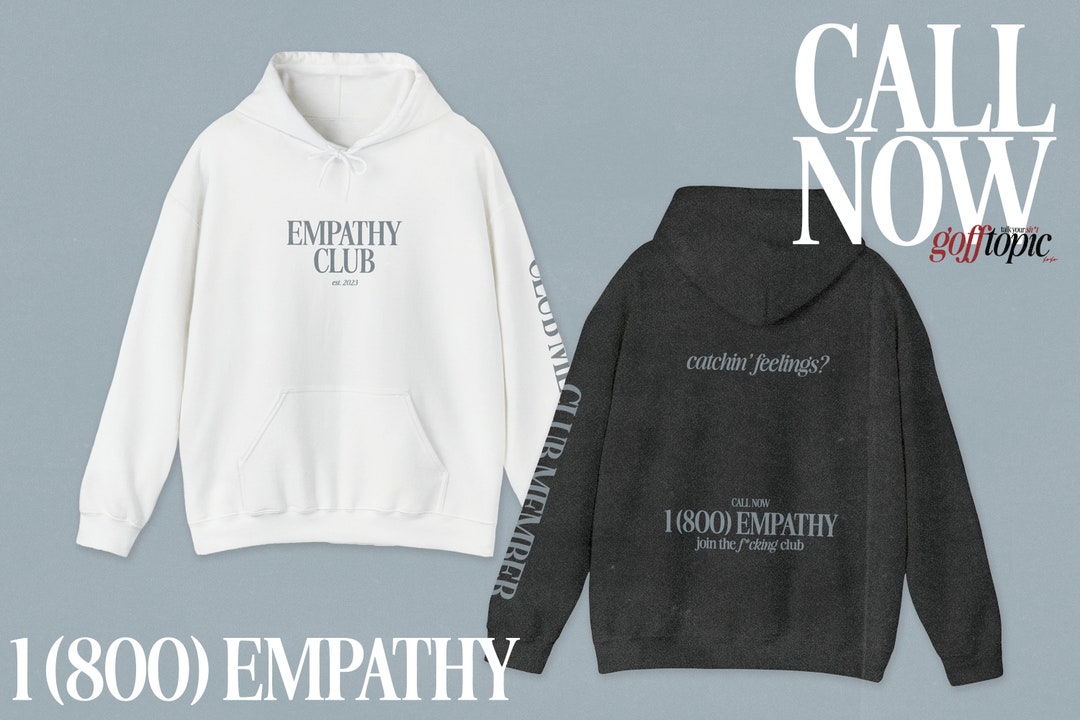 EMPATHY CLUB | Mental Health Hoodie | Self Growth Hoodie | Positive ...