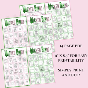Wicked Bingo: Lyrics & Quotes Party Game (digital Download) - Etsy