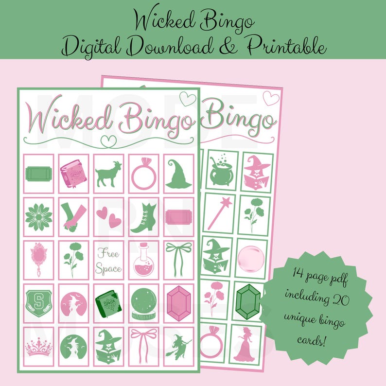 Wicked Bingo Game: Printable Party Activity (digital Download) - Etsy