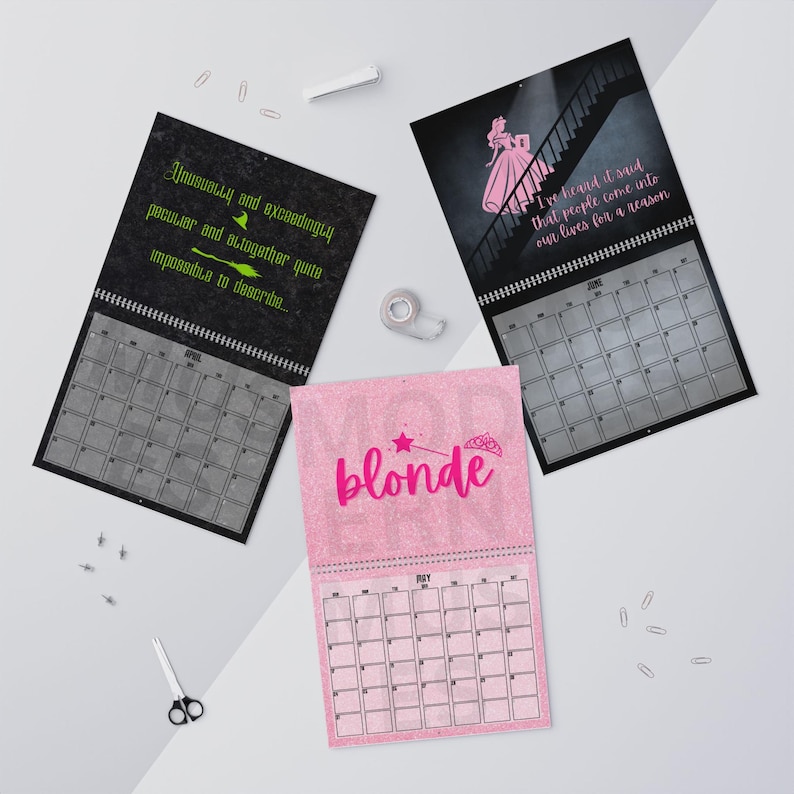 Wicked for Good 2026 Wall Calendar: Elphaba & Glinda, Movie Inspired - Etsy