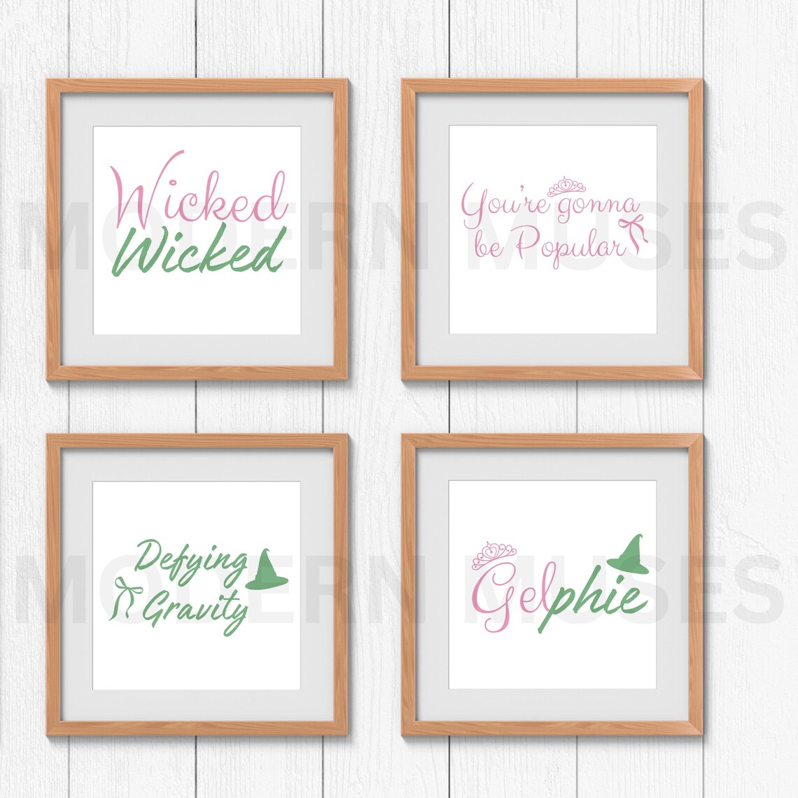 DIGITAL Set of 16 Wicked PNG Files, Wicked Wall Art, Printable Wall ...