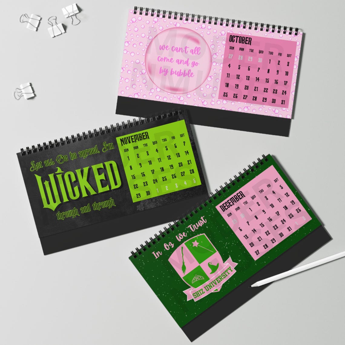 Wicked 2026 Desktop Calendar: for Good Elphaba & Glinda - Etsy