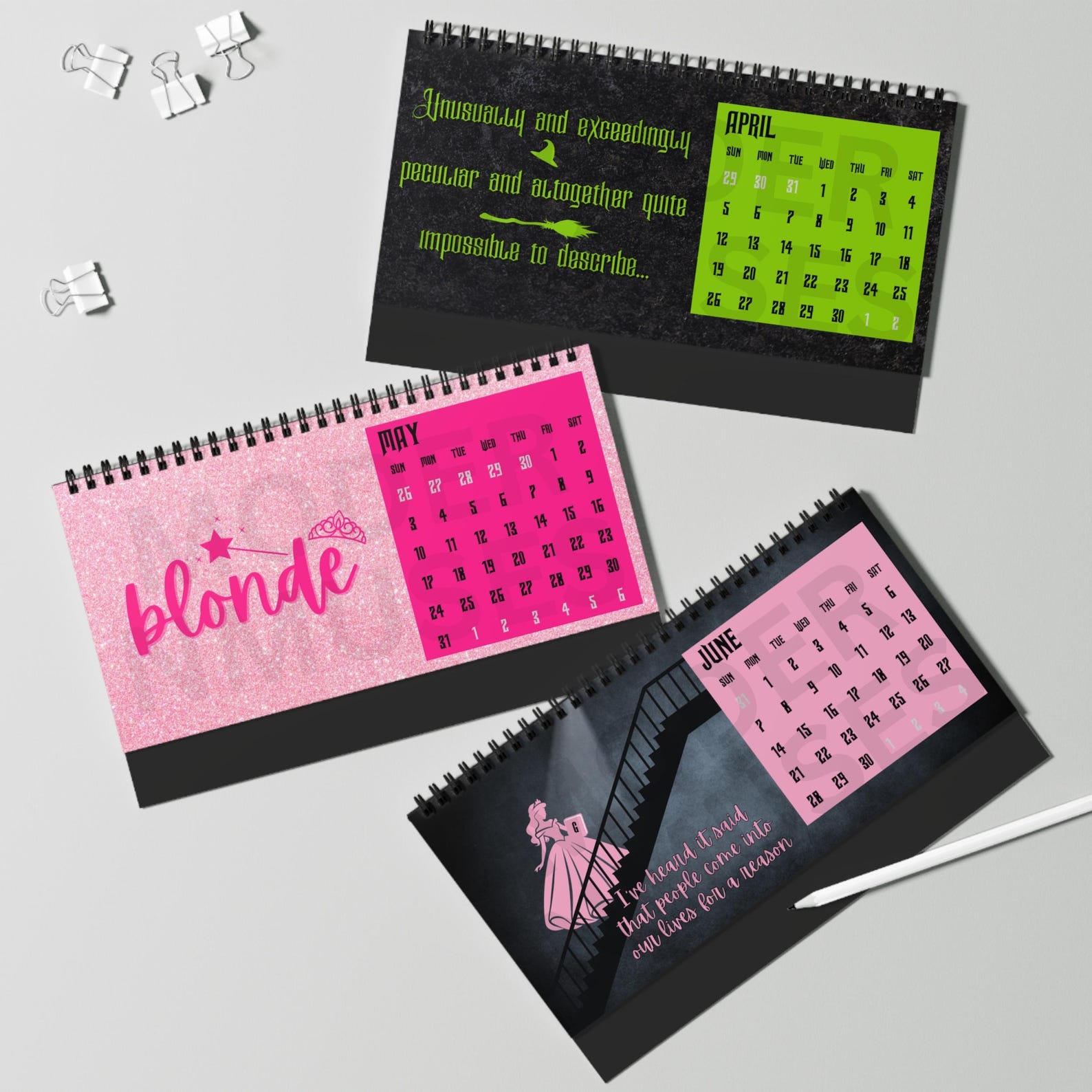 Wicked 2026 Desktop Calendar: for Good Elphaba & Glinda - Etsy