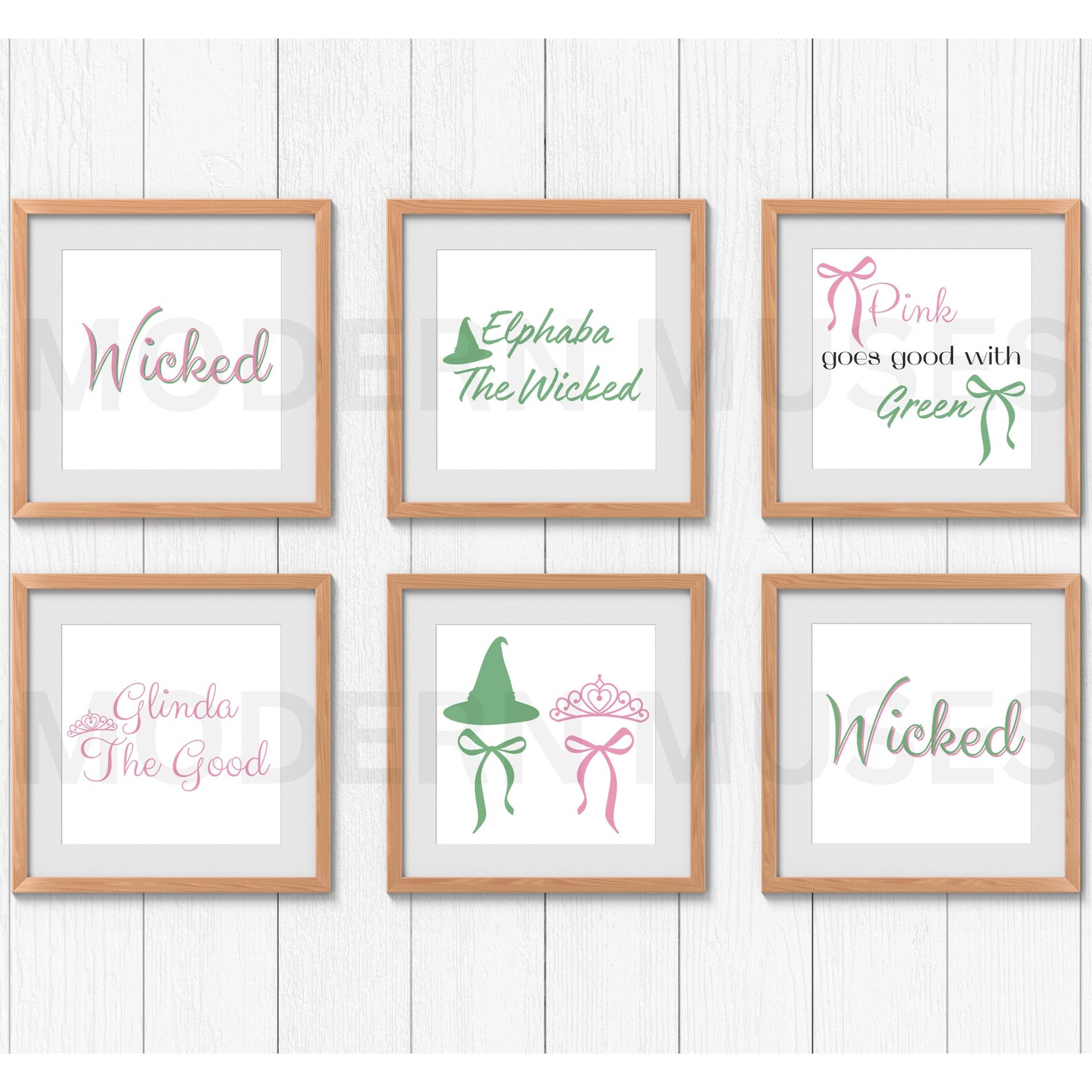 DIGITAL Set of 16 Wicked PNG Files, Wicked Wall Art, Printable Wall ...